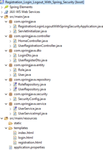 Registration, Login and Logout Web Application